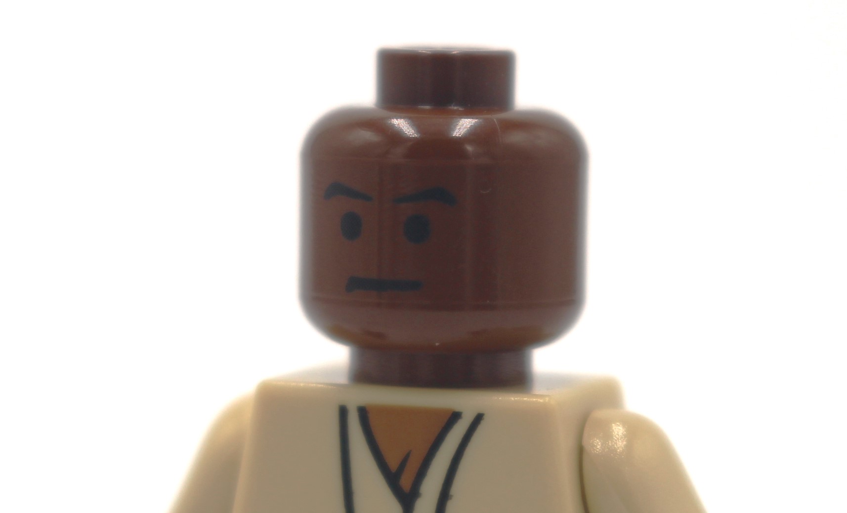 Custom Lego Star Wars The Complete Saga Mace Windu Head Brown - Nichi ...