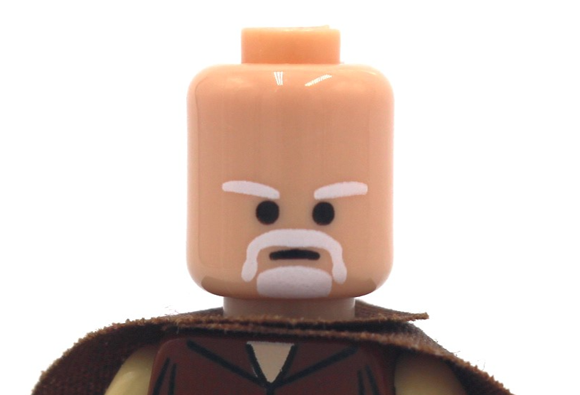 Custom Lego Star Wars Ki Adi Mundi Head (Flesh) - Nichi Customs